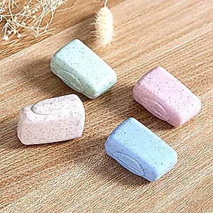 Mggsndi 4Pcs Portable Toothbrush Head Plastic Protective Cover Holder Storage Organizer Bathroom Accessories Holder Set for Family and Business Travel and Daily Use at School and Outdoor