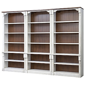 Martin Furniture 3 Open bookcase, White