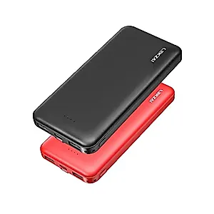 Lekzai 2-Pack 10,000mAh Portable Charger with USB-C (Input Only), Dual USB Output Power Bank Slim Battery Pack Compatible with iPhone Samsung Galaxy and More