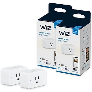 WiZ Smart Plug - Pack of 2 - Type B - Connects to Your Existing 2.4Ghz Wi-Fi - Control with Wiz Connected App - Works with Google Home, Alexa and Siri Shortcuts - No Hub Required