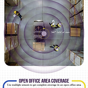 ENERLITES High Bay 360 Degree Passive Infrared (PIR) Ceiling Occupancy Motion Sensor, 1200-2800 sq. ft. Coverage, 120-277VAC, Commercial/Industrial Grade, MPC-50H, 8 Pack