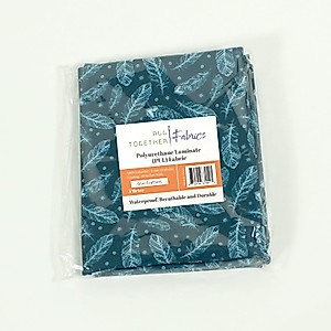 Polyurethane Laminate (PUL) Pre-Cut Fabric by The Meter. Waterproof and Breathable. Perfect for Cloth Diapers and Similar Projects. 1 Meter, Blue Feathers