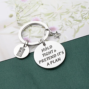 UJIMS Movies Inspired Keychain Movies Fans Gift Police Box Key Ring Merchandise Whovian Gift(TD Inspired Keychain)