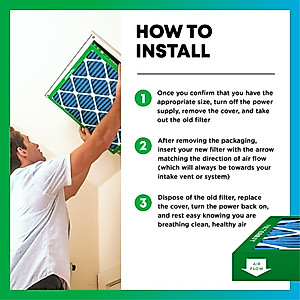 Filterbuy 20x25x1 Air Filter MERV 13 Optimal Defense (2-Pack), Pleated HVAC AC Furnace Air Filters Replacement (Actual Size: 19.50 x 24.50 x 0.75 Inches)