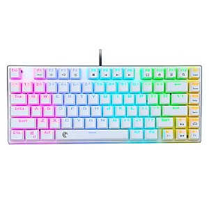 e Element Gaming Keyboard Tea axis 81 Key Anti-Ghost Key Mechanical Type LOL Game for Keyboard RGB Light-Emitting LED Backlight with English Array USB Wired high-Speed Reaction Waterproof Game fo