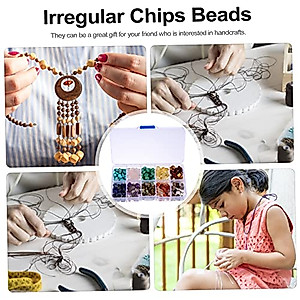 Didiseaon Gravel Natural Stone Natural Gemstone Beads DIY Kits Gemstone Jewelry Healing Stones Jewelry Spacer Beads Irregular Chips Beads DIY Spacer Beads Loose Bead Stone Spacer Beads 1 Box