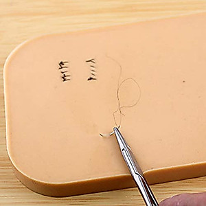 UKCOCO Human Skin Suture Pad, 3 Layers Reusable Silicone Medical Training Skin Model for Lab Scientific Supplies Science Education