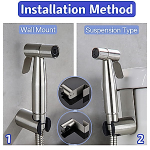 Bidet Sprayer for Toilet,Handheld Sprayer Kit,Stainless Steel Cloth Diaper Sprayer Set with Bidet Hose for Feminine Baby Wash