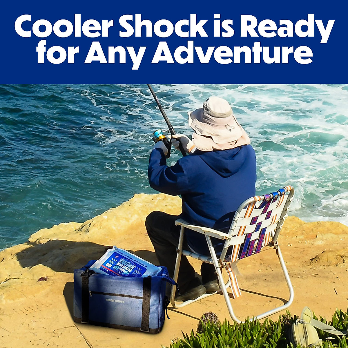 Cooler Shock Ice Packs for Cooler - Long Lasting Reusable Freezer Packs for Coolers - Cooler Ice Packs for Camping Gear, Fishing, Road Trips, Beach Must Haves, Large