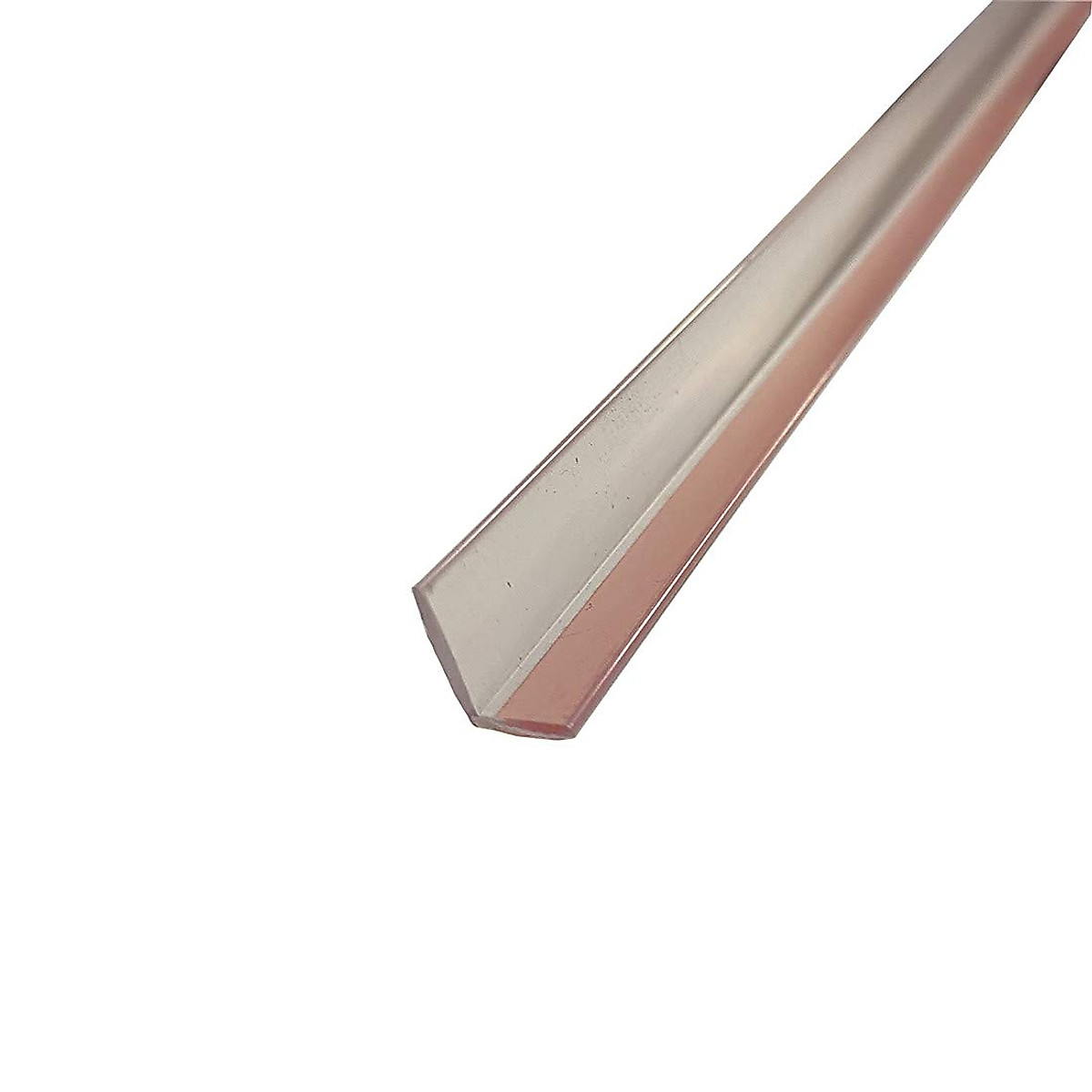 CRL Translucent Vinyl Edge "L" Seal with Pre-Applied Tape for 3/8" Maximum Gap - 95 in long