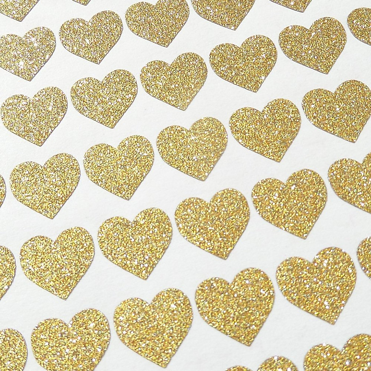 Amaonm 72 Pcs Removable Sparkling Gold Heart Wall Decals Stickers DIY Peel and Stick Art Decor Vinyl Wall Decal for Home Walls Weeding Birthday Party Kids Room Nursery Bedroom Wall Decoration