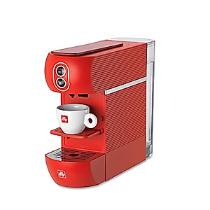 Illy ESE Single Serve 100% Compostable ESE Coffee and Espresso Machine (Red), 10.2 X 12.5 X 4.33