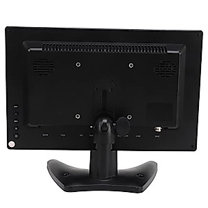 LCD Display Monitor, 11.6 Inch PC Monitor, Easy to Hang HD Multimedia Interface Remote Control VGA AV BNC (US Plug)