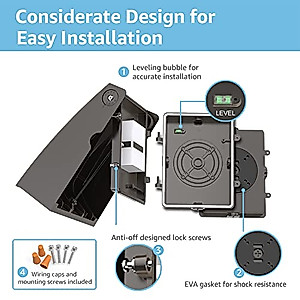 HYPERLITE LED Wall Pack Light 40W 5200lm, Full Cut-Off Adjustable ETL Approved Wall Pack for Buildings Loading Bay Entryways Parking Lot Patio, 175W Matel-Halide Replacement