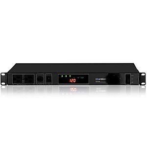Soundavo PMX-3300 Power Conditioner and Surge Sequencer 10 Protected Outlets and 3 Zones 15A with LED Voltmeter Display & Pullout Light Black