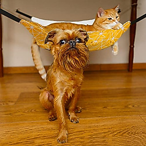 3 Pcs Cat Hammock, Reversible Cat Hanging Hammock Pet Cage Hammock Soft Plush Cat Bed Double Sided Resting Sleepy Pad with Adjustable Straps for Cats Rabbits Small Dogs Small Animals