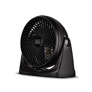 BLACK+DECKER Turbo Desk Fan – Electric Portable 7 Inch Table Fan with Adjustable Tilt for Quiet Cooling, Black
