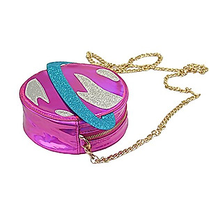 LUI SUI-Stunning Parent-child Circular planet party bag women laser planet orbit shoulder bag C54 (Parent, Purple)