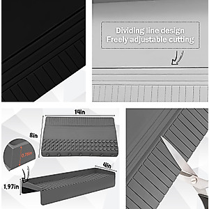 Silicone Sink Edge Protectors, Kitchen Sink Splash Guards With Suction Cup, Splash Guard For Bathtub Sink, 4" x 14" Multifunction Sink Accessories, Countertop Protectors For Quartz Kitchen Sink