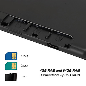 Pomya Tablet 8in for 10, 2.4G WiFi 4GB 64GB Tablet Cellular, Octa Core Processor, Dual Camera, Sim Card Slot, HD Voice Call, GPS, 1920x1080