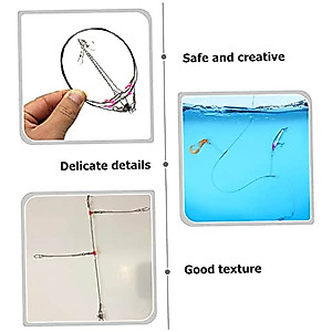 BESPORTBLE 50 Pcs Wire Convenient Leaders Cord Holders Connect Tackle Lures Snowmobile Dolly Wire Leaders baits Metal Brackets Fish Leaders Electric Wire Tensile Steel to Rotate