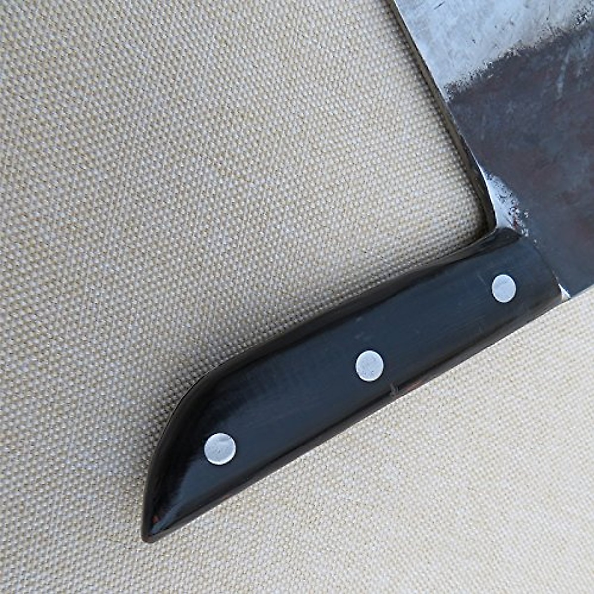 LICAIDAO Handmade Forging Kitchen Chef Knife Meat Cleaver Butcher Knife Vegetable Cutter with High Carbon Clad Steel (Black handle)