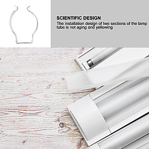 Cabilock 100Pcs LED T8 U Clips Holder Bracket Fluorescent Tube Stainless Steel Lamp Support Lampholder Pipe Clamps for 8FT LED Light Bulbs