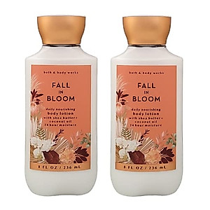 Bath & Body Works and Fall In Bloom Super Smooth Lotion Sets Gift For Women 8 Oz -2 Pack (Fall In Bloom)