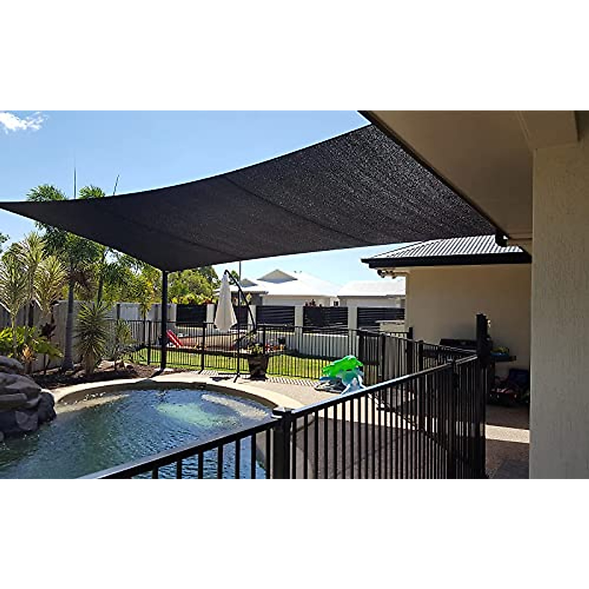 HUOMI 50% Shade Cloth for Plant Black with Grommets,10x6FT Garden Shade Cloth Sunblock Netting for Vegetable,Greenhouse