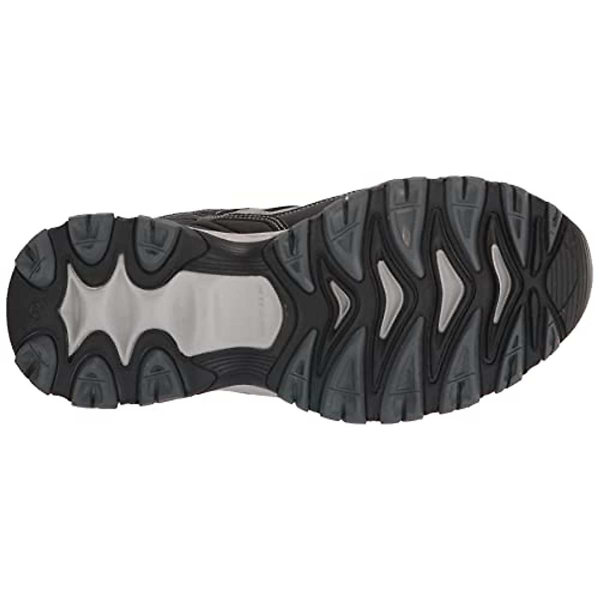 Skechers Men's Afterburn Memory-Foam Lace-up Sneaker Oxford, Gray/Black, 8.5 X-Wide