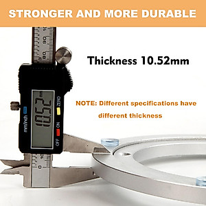 Lazy Susan Bearing, Heavy Duty Aluminium Alloy Turntable Bearing Swivel Plate Lazy Susan Rotating Bearing Round Smooth Swivel Turntable Hardware for Dining Table, 8"