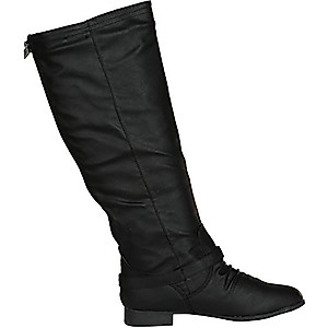 TOP Moda Women's Coco 1 Knee High Riding Boot (12, Premium Midnight Black)