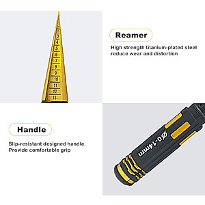 HOPLEX RC Body Reamer 0-14mm Hole Puncher with Sleeve and Curved Scissors & Straight Scissors Set RC Car Body Mounting for RC Car Truck Bodyshell Hobby Repair Tools
