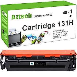 Aztech Compatible Toner Cartridge Replacement for Canon 131 131H CRG131 CRG-131 Toner Cartridge ImageClass MF8280Cw MF624Cw MF628Cw LBP7110Cw Printer Ink (Black, 1-Pack)