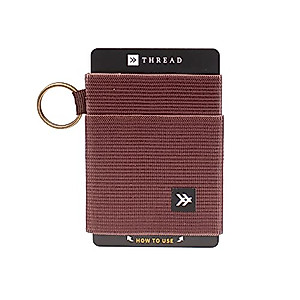 Thread Wallets Slim Minimalist Elastic Wallet for Men & Women | Small Credit Card Holder for Front Pocket (Chocolate)