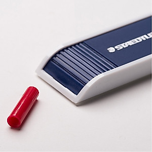 Staedtler Mars Carbon Lead, 2mm, Red, 12 Lead