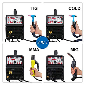 ANDELI MIG Welder 200Amp MIG-270TPL 220V Multiprocess welder MIG/TIG Pulse/MMA/Cold Welder 4 in 1 MIG Welding Machine
