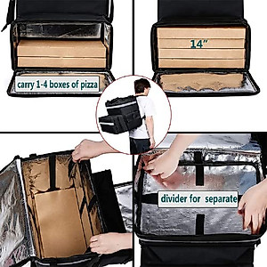 Bejetca Delivery Backpack, Expandable Insulated Hot Pizza bag, Used for Delivering Bicycles, Large Leak Proof and Waterproof Pizza Delivery bag, Suitable for Delivery Pizza, Camping, and Beach