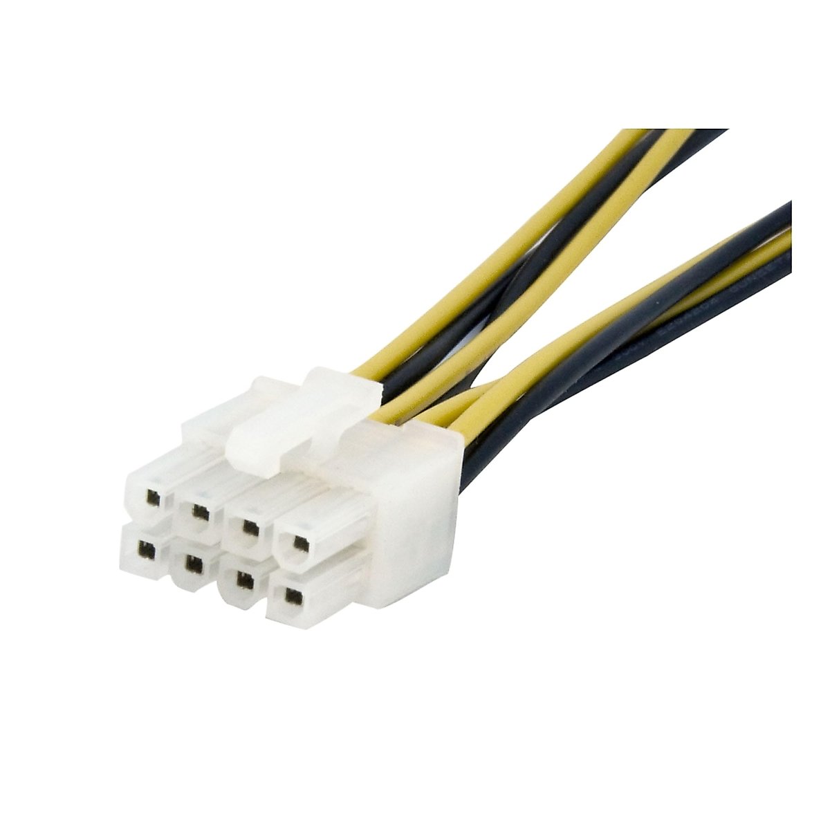 StarTech.com 6 Inch 4 Pin to 8 Pin EPS Power Adapter with LP4 - F/M - ATX to EPS Power Adapter (EPS48ADAP), Black