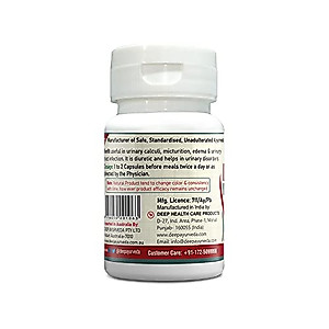 DEEP AYURVEDA Renfit | Ayurvedic Medicine for Kidney Stone, Urinary Incontinence, and Swelling | 30 Vegan Capsule