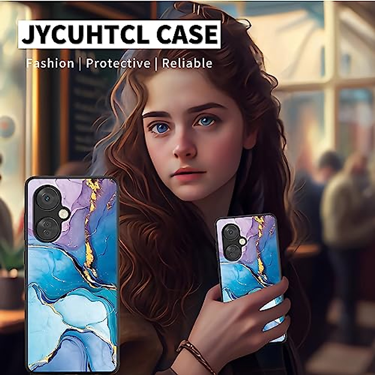 JYCUHTCL for OnePlus Nord N30 5G Case 6.72" Marble Design Shockproof Slim Lightweight for OnePlus Nord N30 Phone Case TPU Cover