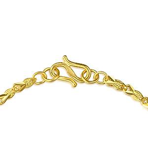 CHOW SANG SANG 999.9 24K Gold Price-by-Weight 4.67g Gold Barleycorn Bracelet (17cm) for Women 91552B