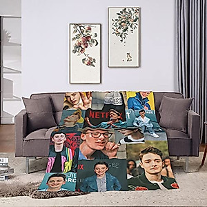 Noah Schnapp Collage Ultra-Soft Micro Fleece Throw Blanket Warm Comfortable Versatile Blanket for Sofa and Travel