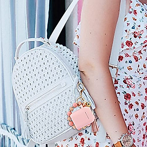 Filoto Airpods Case, Cute Apple Airpod 2nd 1st Generation Cover for Women Girls, Silicone Protective Airpods 2/1 Case with Bling Bracelet Keychain (Bling Pink)