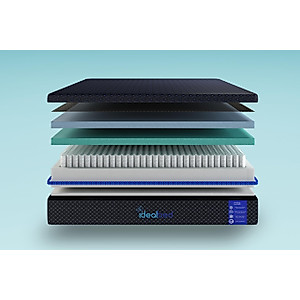 iDealBed S4 Nebula Luxury Hybrid Mattress, Back Aligning Support, Cooling Temperature Regulation Tech, Motion Isolation CustomComfort Coils (Medium Soft, Twin XL)