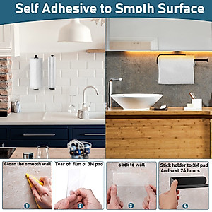 Magnetic Paper Towel Holder,Togbcee 12" Multifunctional Ktchen Towel Rolls Bar with Strong Magnet Backing-Stable Stick to Any Ferrous Surface-Fit Refrigerator,Grill etc. (Carbon Steel Black)