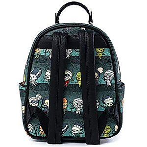 Loungefly Universal Monsters Chibi All Over Print Womens Double Strap Shoulder Bag Purse