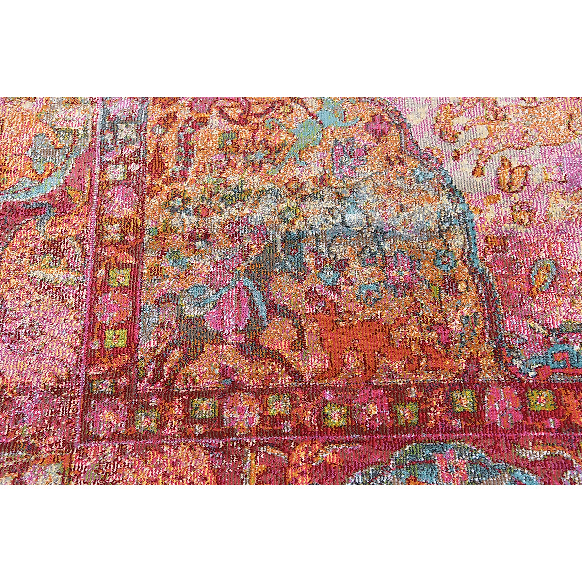 Unique Loom Baracoa Collection Area Rug - Rumba (8' 4" x 10' Rectangle, Red/ Brown)