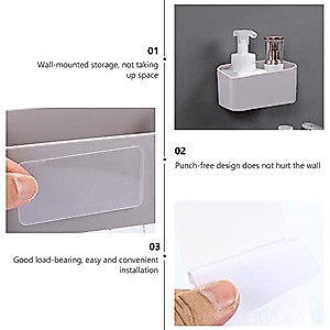 3Pcs Wall Mounted Remote Control Holder Floating Organizer Stick On Wall Shelf Non-Drilling Bathroom Storage Brackets Ledge Shelf