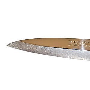 Seki Japan Professional Fruit Knife, Small Peeling Knife, Point Ended, 3.7-inch Stainless Steel Blade with Wooden Handle and Point Ended Sheath, for Kitchen and Outdoor